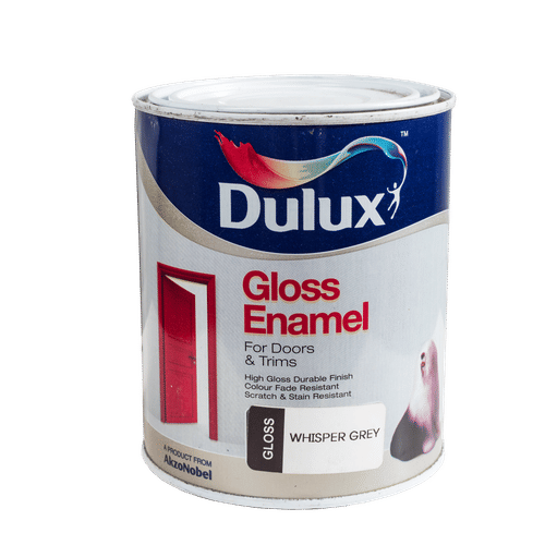 Zim-Zone. DULUX GLOSS ENAMEL WHISPER GREY 1Lt PAINT