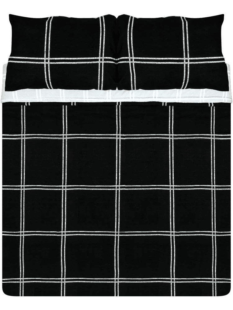 Single 3 Quarter Mono Grid Comforter Set – PEP Online