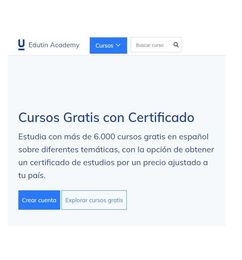 Mas de 6000 Cursos Gratis con Certificado - Edutin Academy - OFERTU