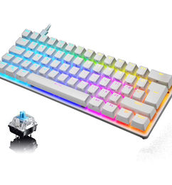 ZIYOU Teclado Mecánico 60% con Switches Azules - OFERTU