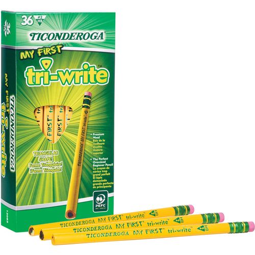 Tri-Write Beginner No. 2 Pencils by Ticonderoga® DIX13082 ...