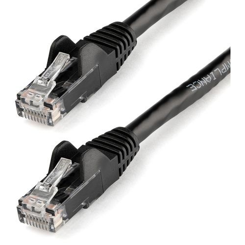 10ft CAT6 Ethernet Cable - Black Snagless Gigabit - 100W PoE UTP 650MHz ...
