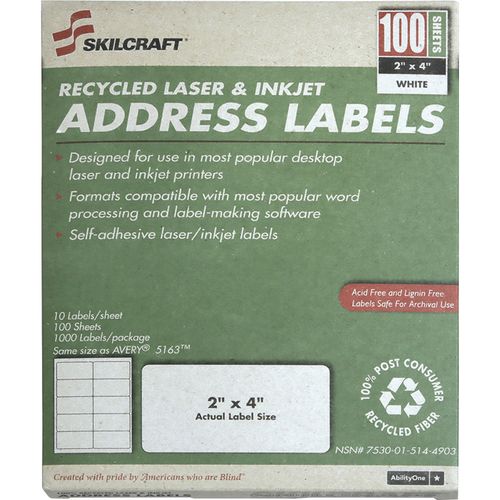 Laser Shipping Label by SKILCRAFT 7530015144903 | OnTimeSupplies.com