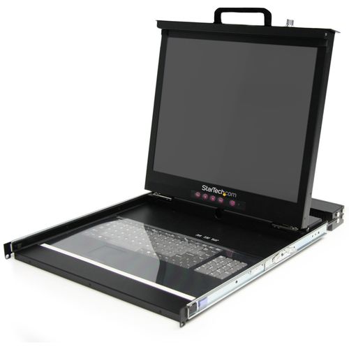 1U 19" Rackmount LCD Rack Console w/ 16 Port KVM by StarTech.com ...