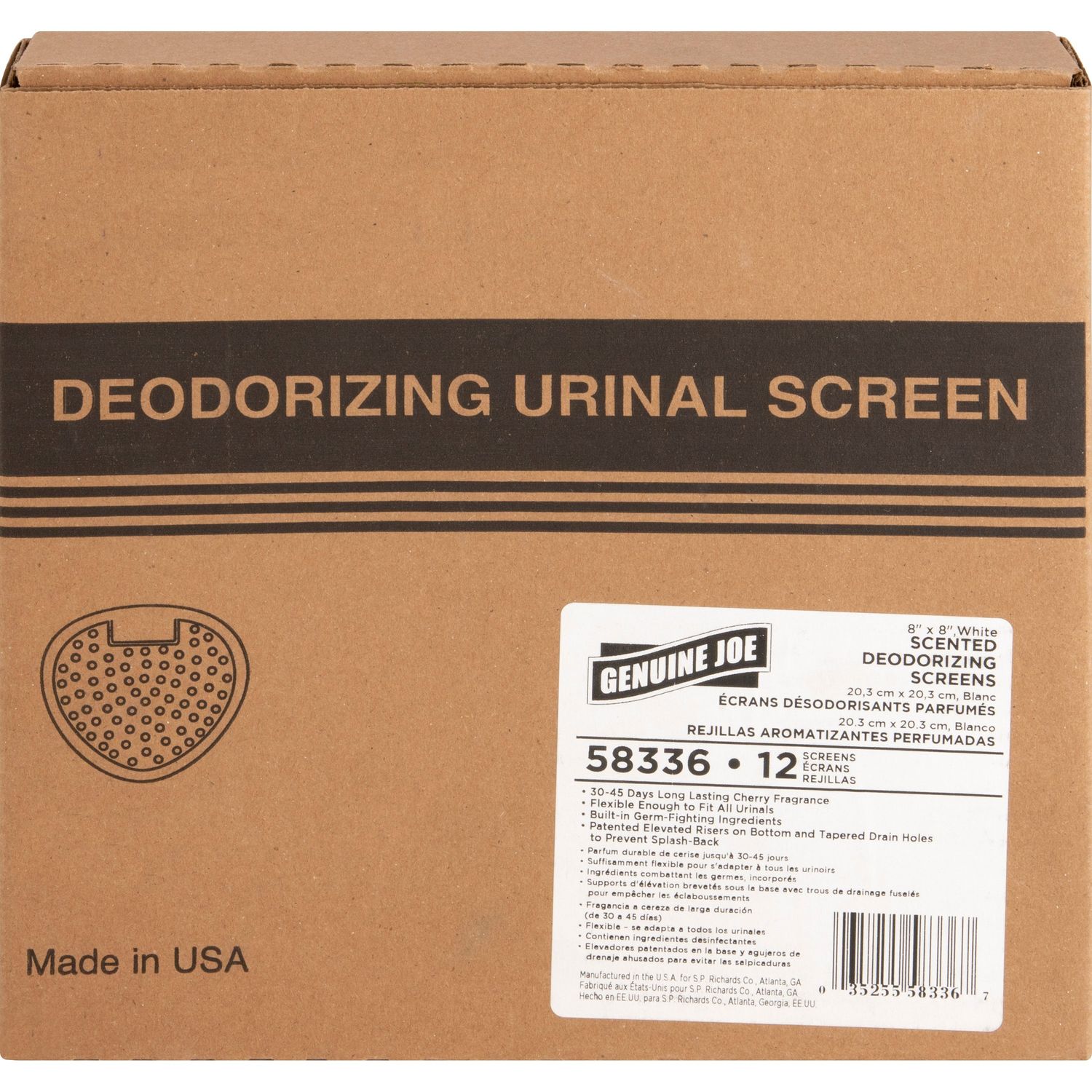 Deluxe Urinal Screen by Genuine Joe GJO58336 | OnTimeSupplies.com