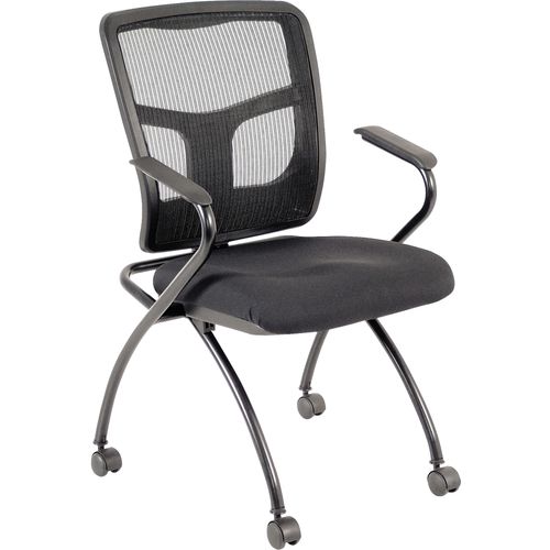 Mesh Back Nesting Training/Guest Chairs by Lorell LLR84374 ...