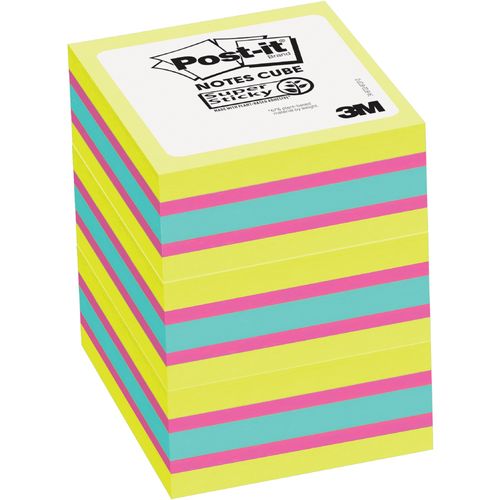 Super Sticky Notes Cubes by Post-it® MMM2027SSGFA3PK | OnTimeSupplies.com