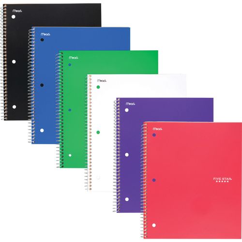 Five Star Subject Spiral Notebook by ACCO Brands Corporation MEA38052 ...
