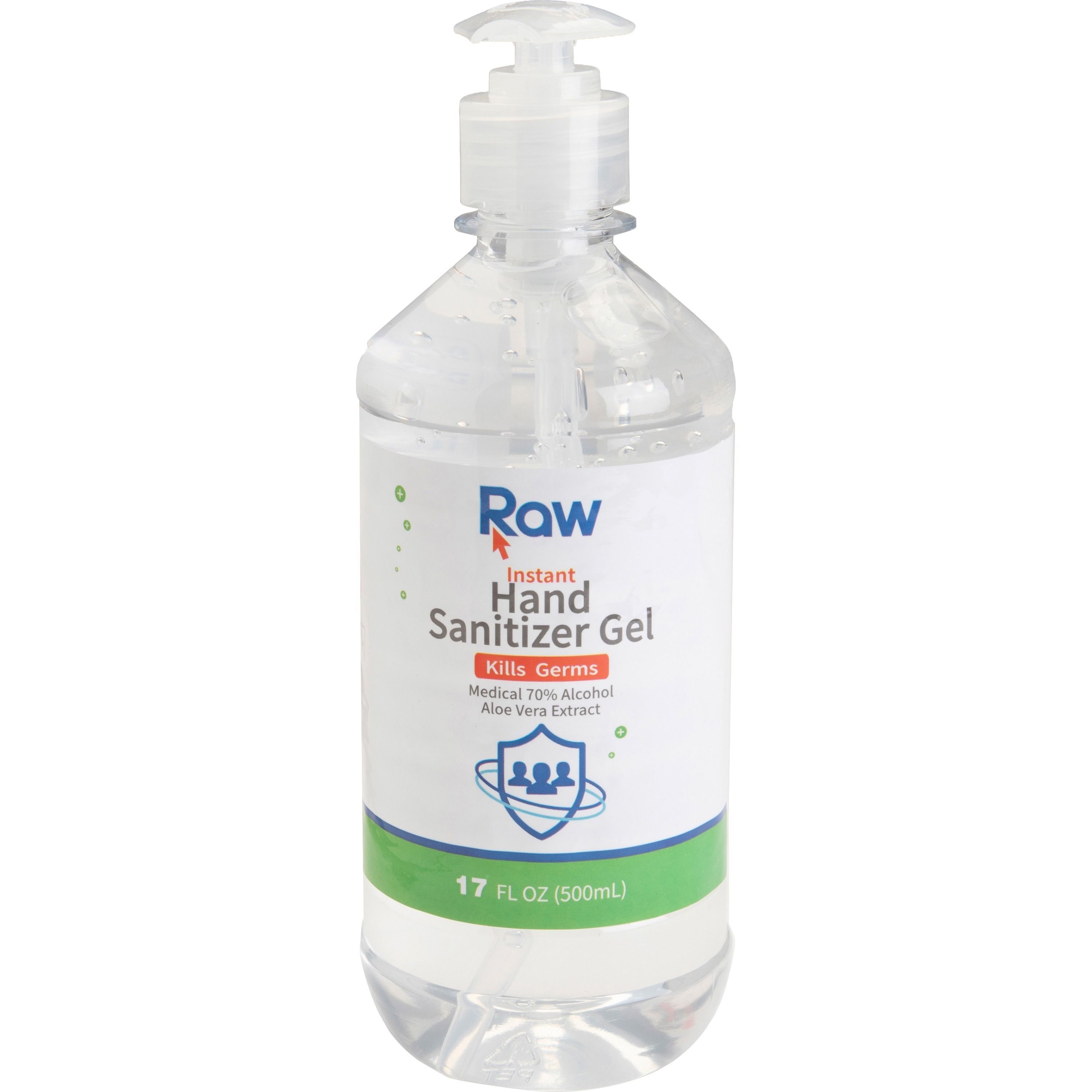 Instant Hand Sanitizer Gel by Raw TROROHSCUST5V2 OnTimeSupplies