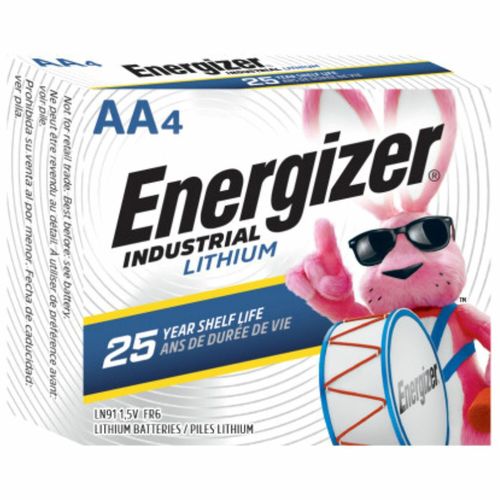Industrial AA Lithium Battery 4-Packs by Energizer® EVELN91 ...