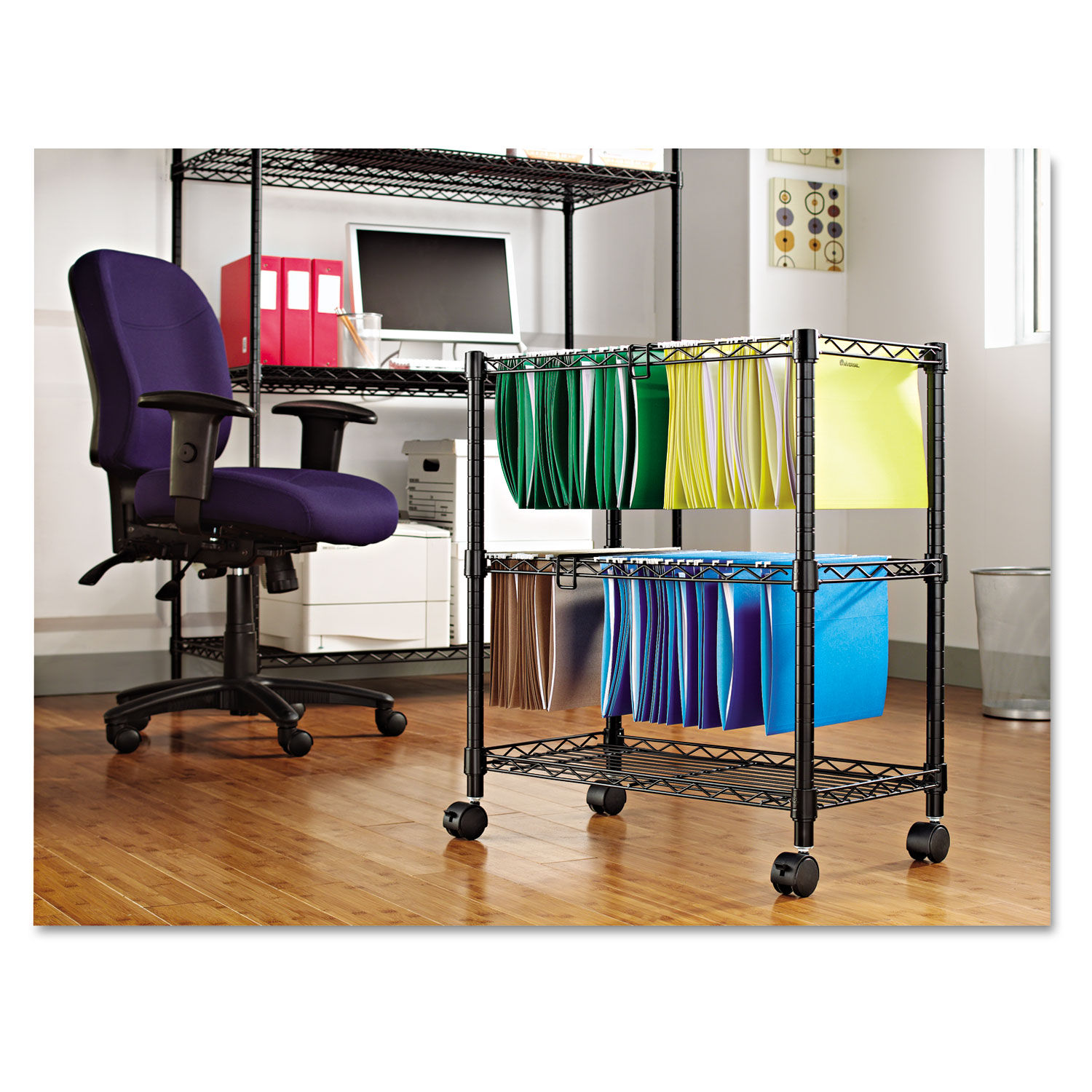 Two-Tier File Cart for Front-to-Back + Side-to-Side Filing by Alera ...