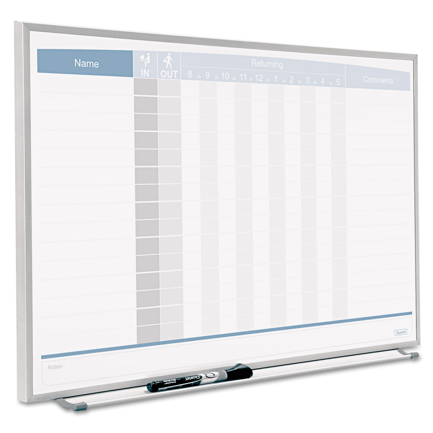 Horizontal Matrix Employee Tracking Board by Quartet® QRT33704 ...