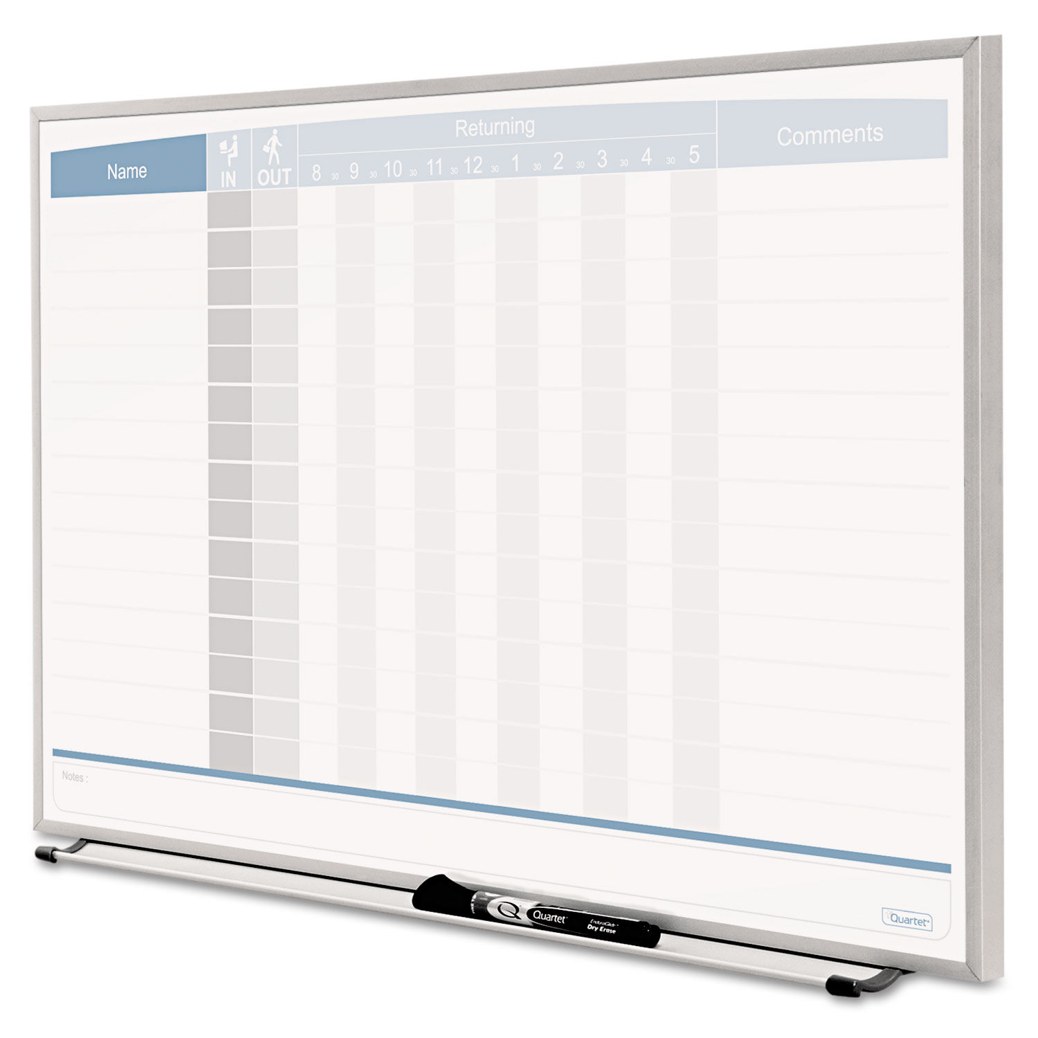 Horizontal Matrix Employee Tracking Board by Quartet® QRT33704 ...