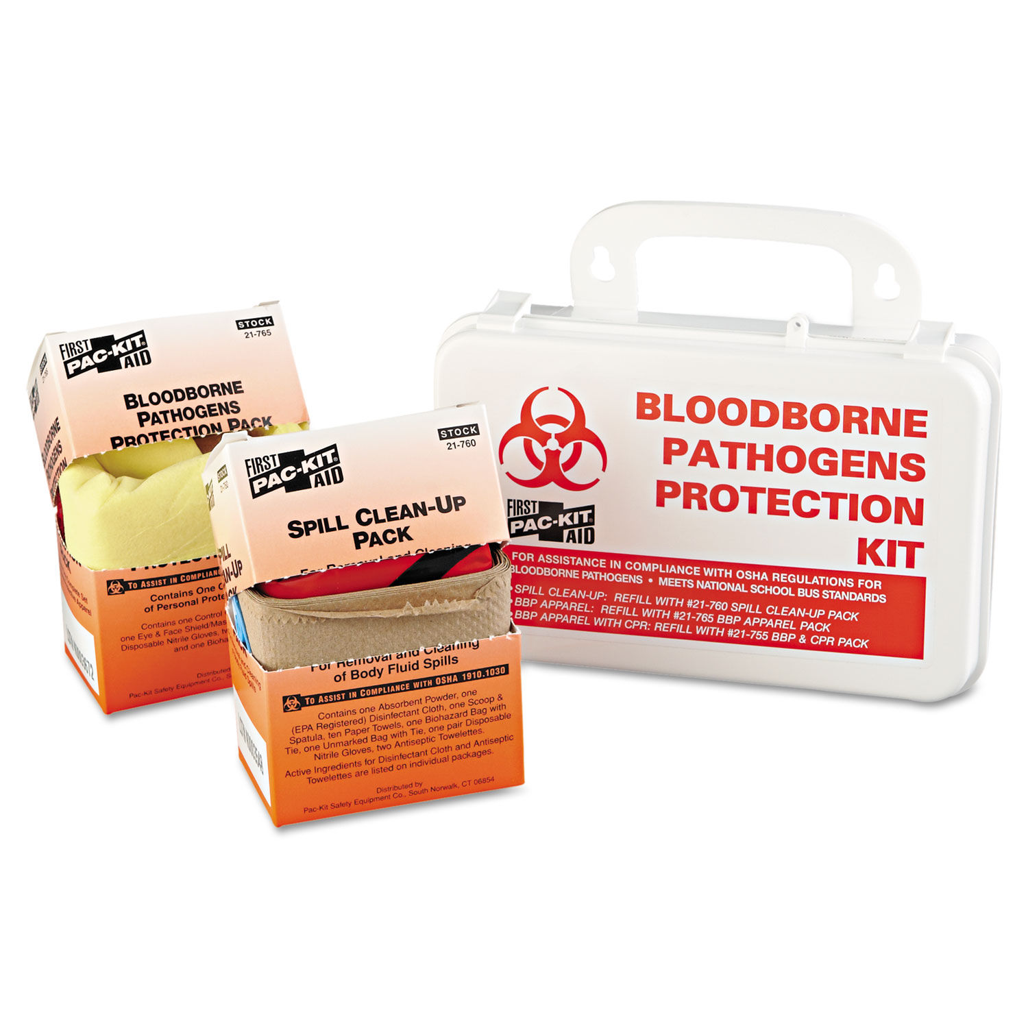 Small Industrial Bloodborne Pathogen Kit by Pac-Kit® PKT3060 ...