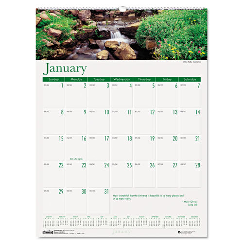 Order Waterfalls of the World Monthly Wall Calendar | OnTimeSupplies.com