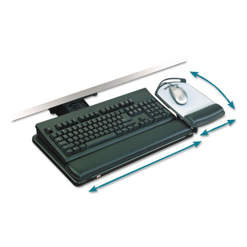 Look for Lever-Adjust Keyboard Tray with Highly Adjustable Platform and ...
