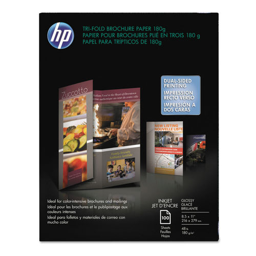 Inkjet Tri-Fold Brochure Paper by HP HEWC7020A | OnTimeSupplies.com