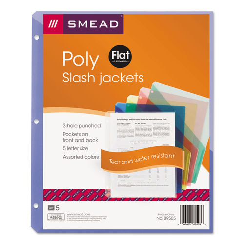 Organized Up Poly Slash Jackets by Smead® SMD89505 | OnTimeSupplies.com