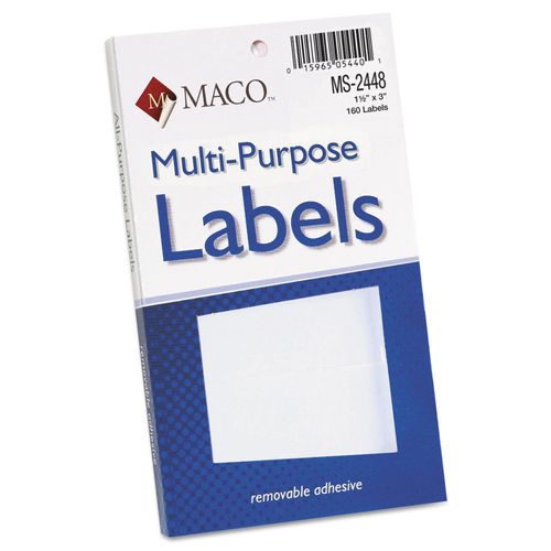 Multi-Purpose Self-Adhesive Removable Labels by MACO® MACMS2448 ...