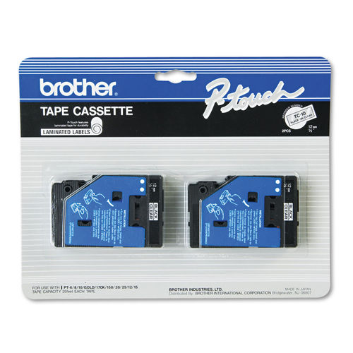 Brother® P-Touch® TC Series Standard Adhesive Laminated Labeling Tape ...
