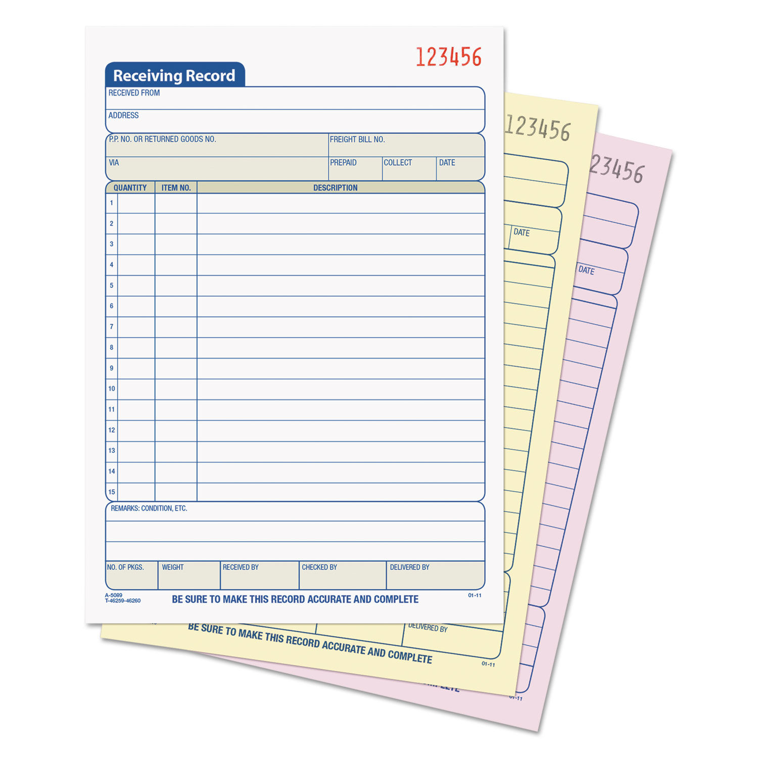 Receiving Record Book by TOPS™ TOP46260 | OnTimeSupplies.com