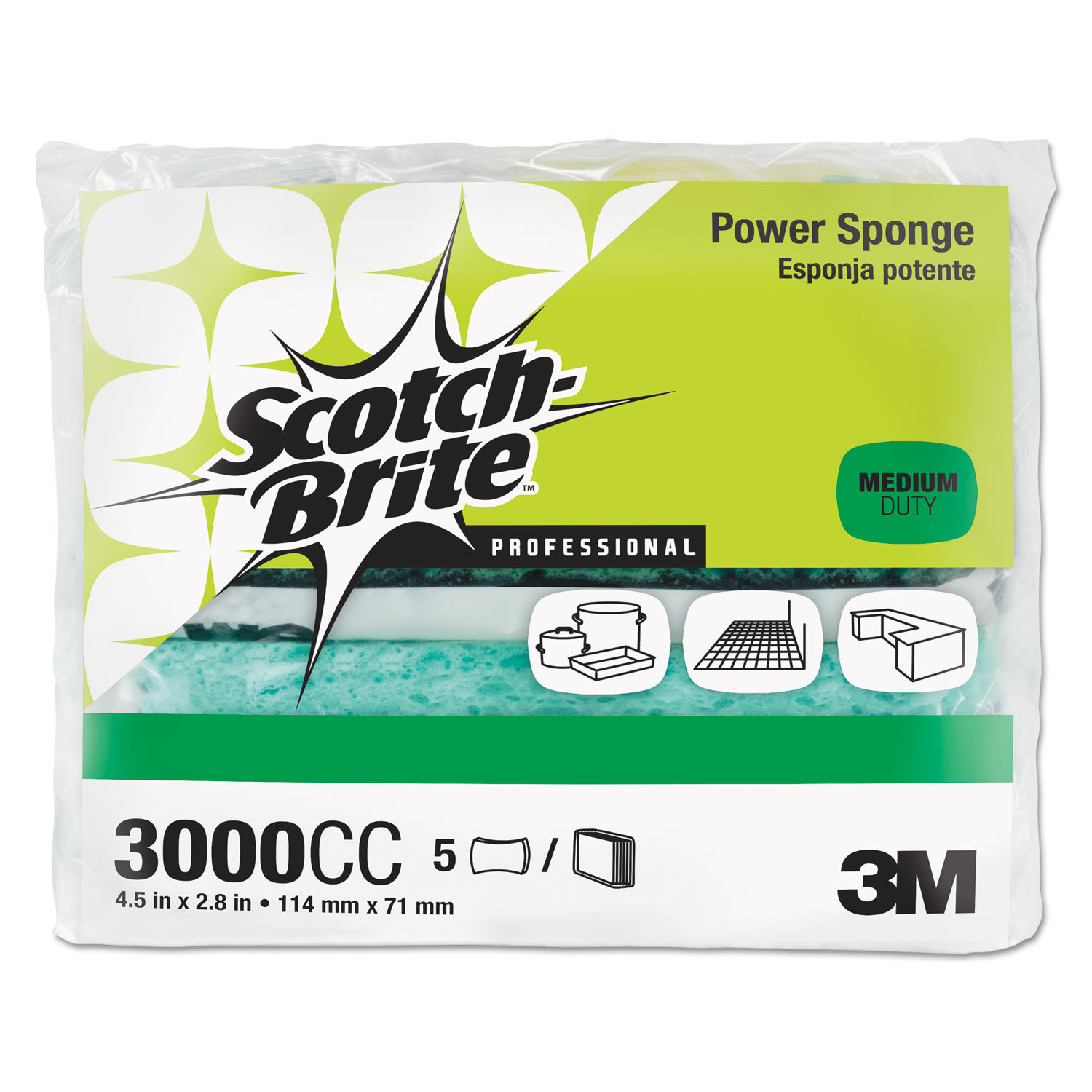 Power Sponge by Scotch-Brite™ PROFESSIONAL MMM3000CC | OnTimeSupplies.com