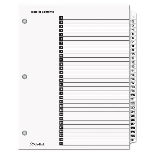 OneStep Printable Table of Contents and Dividers by Cardinal® CRD60113 ...
