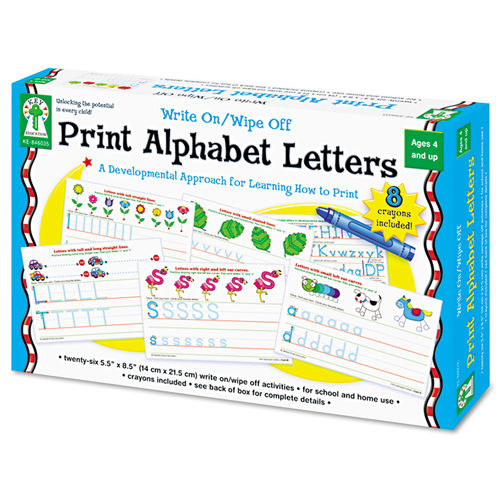 Write-On/wipe-Off Print Alphabet Letters Activity Set by Carson-Dellosa ...