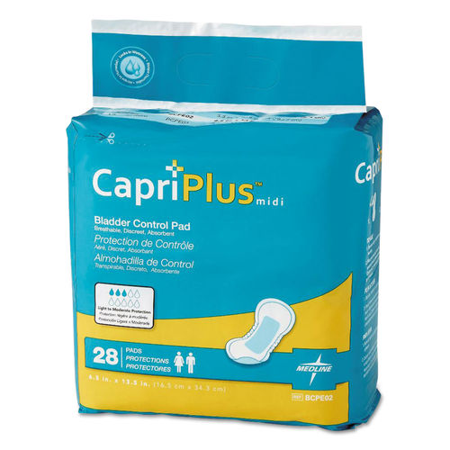 Capri Plus Bladder Control Pads by Medline MIIBCPE02CT | OnTimeSupplies.com
