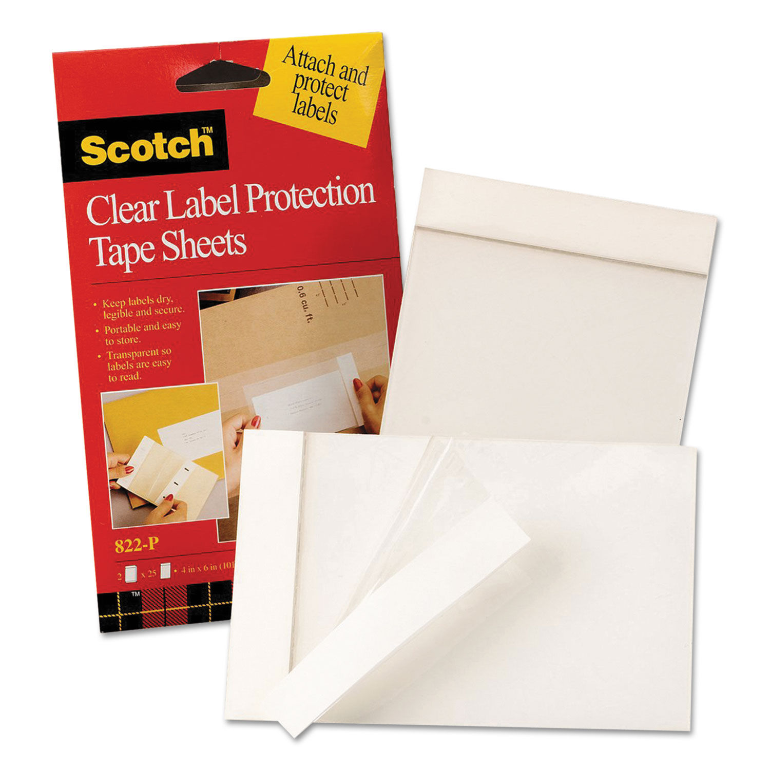 ScotchPad Label Protection Tape Sheets by Scotch® MMM822P ...