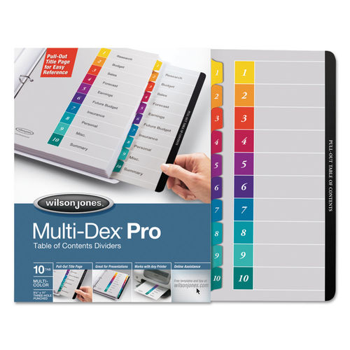 MULTI-DEX PRO QUICK REFERENCE INDEX SYSTEM by Wilson Jones® WLJ54710 ...
