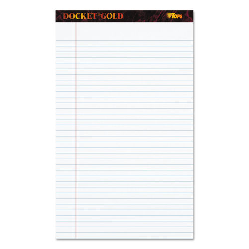 Docket Gold Ruled Perforated Pads by TOPS TOP63990 | OnTimeSupplies.com