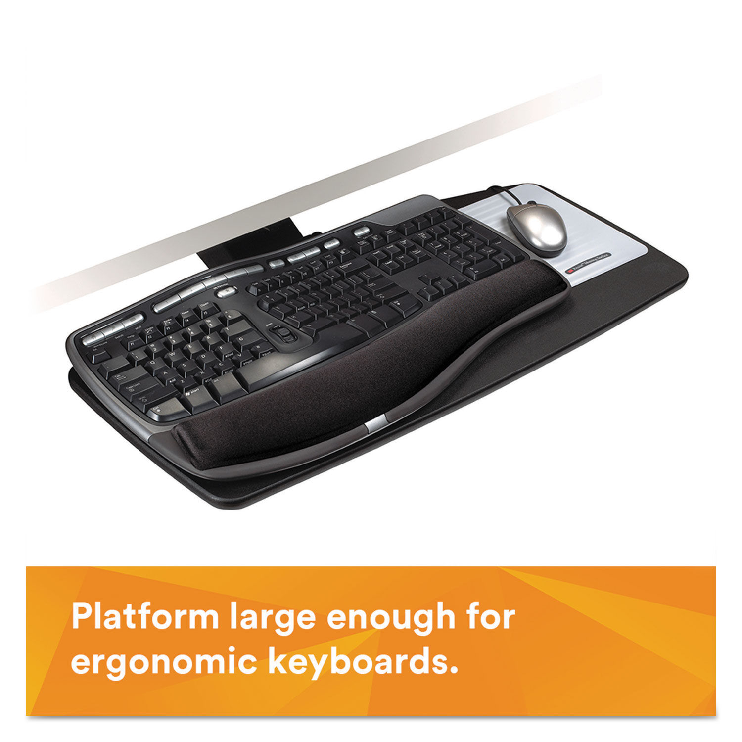 Sit/Stand Easy Adjust Keyboard Tray by 3M™ MMMAKT170LE | OnTimeSupplies.com
