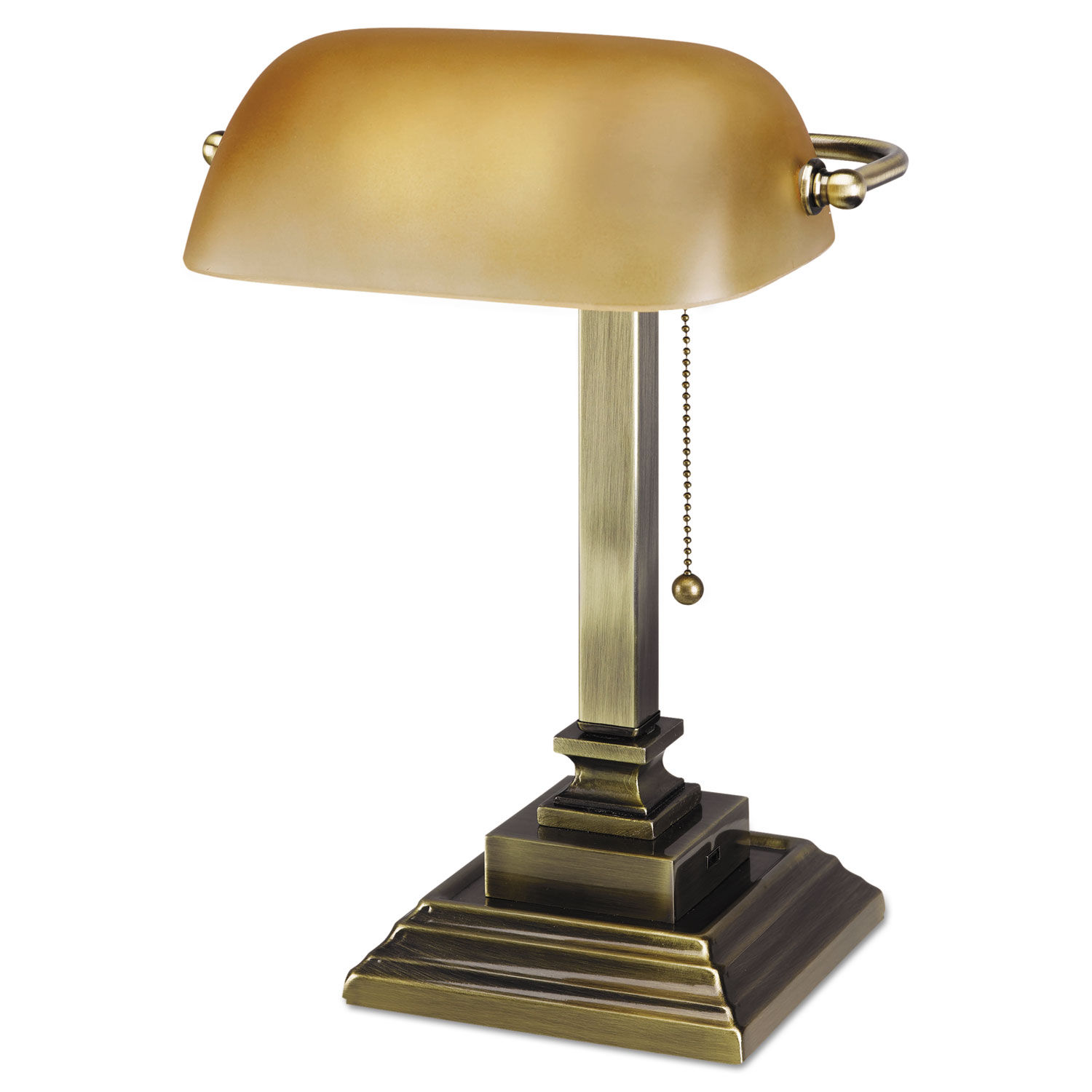 Traditional Banker's Lamp with USB by Alera® ALELMP517AB ...