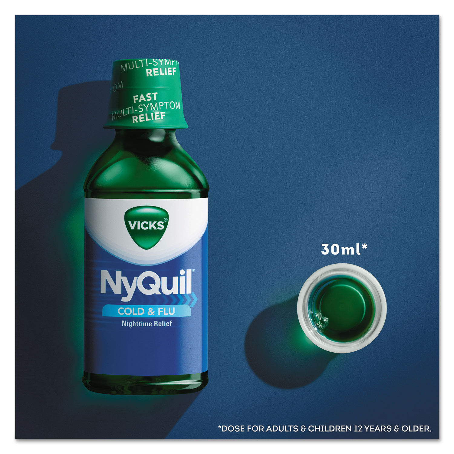 NyQuil Cold & Flu Nighttime Liquid by Vicks® PGC01426 | OnTimeSupplies.com
