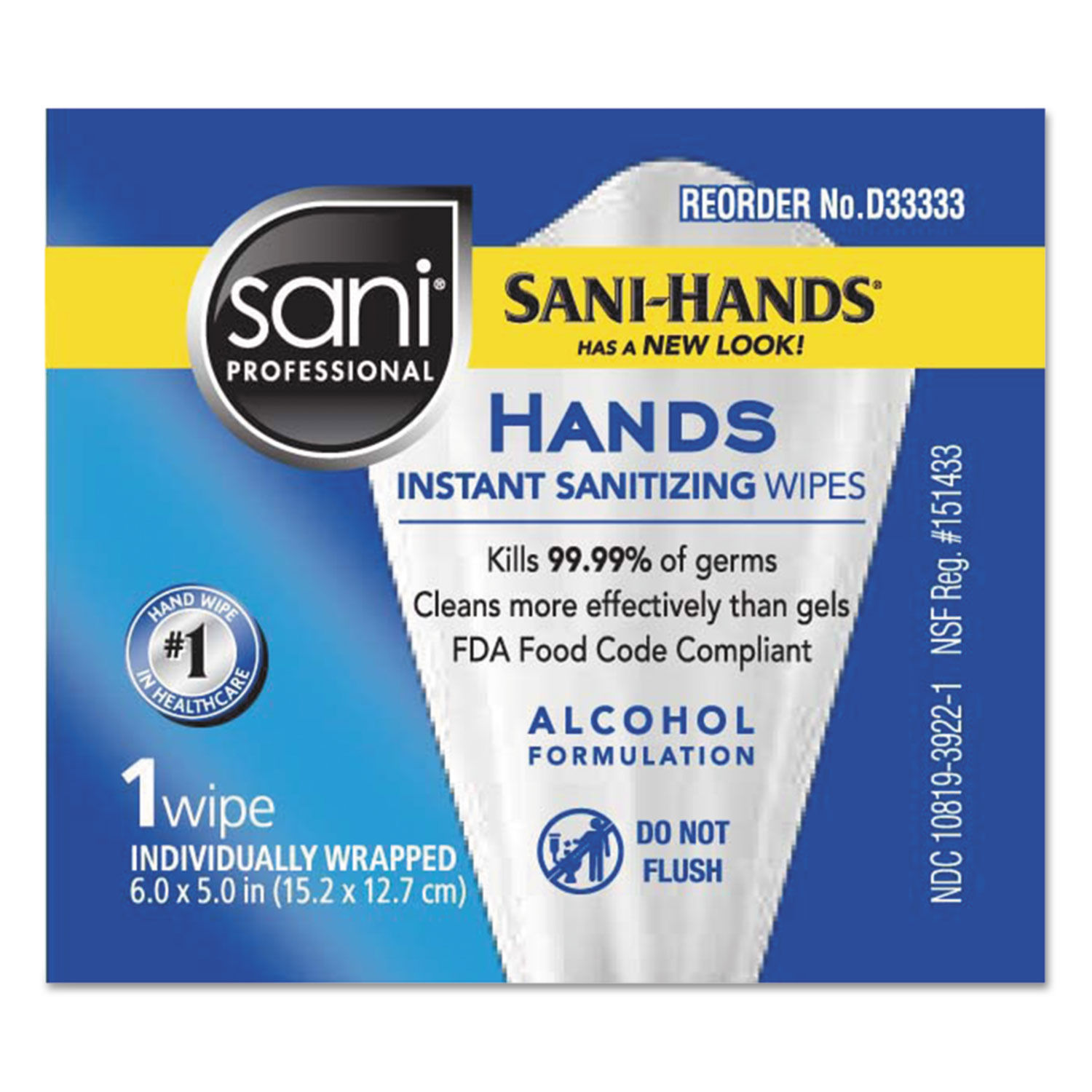 Sani-Hands Hands Instant Sanitizing Wipes by Sani Professional ...