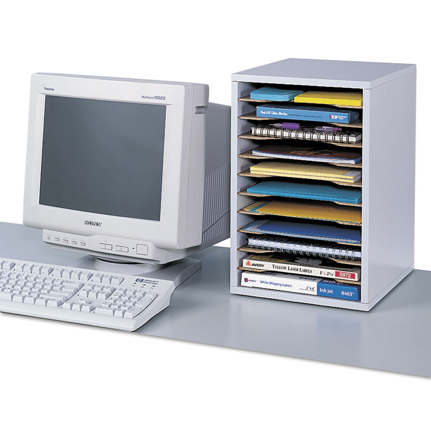 Wood Vertical Desktop Sorter by Safco® SAF9419MO | OnTimeSupplies.com