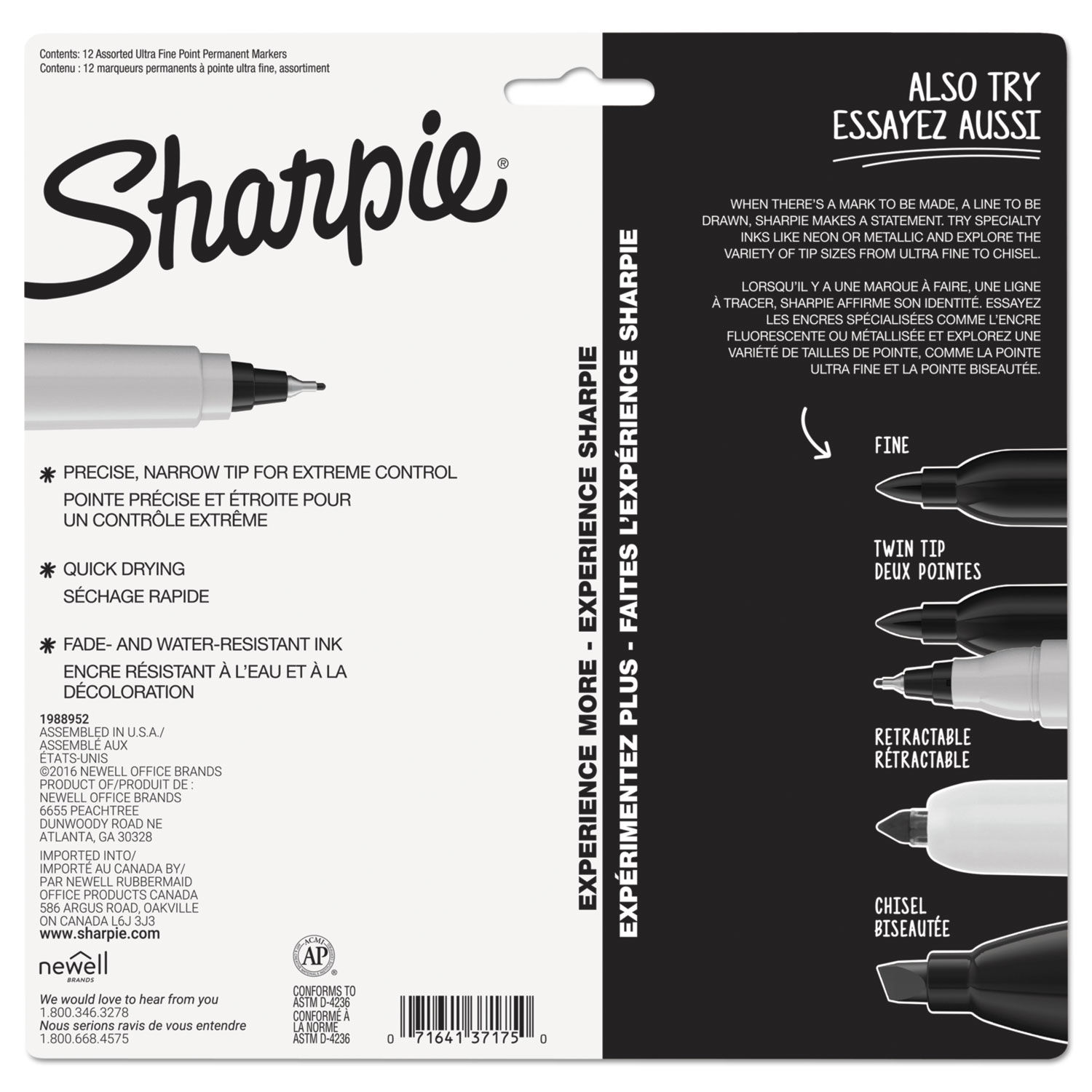 Ultra Fine Tip Permanent Marker by Sharpie® SAN37175PP | OnTimeSupplies.com