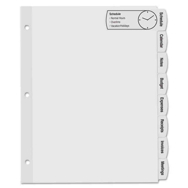 Big Tab Printable Large White Label Tab Dividers by Avery® AVE14441 ...