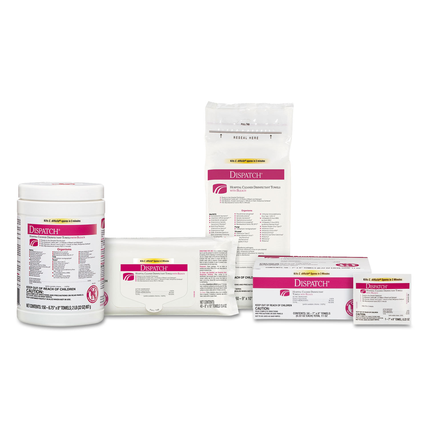 Dispatch Cleaner Disinfectant Towels by Clorox® Healthcare® CLO69150EA ...
