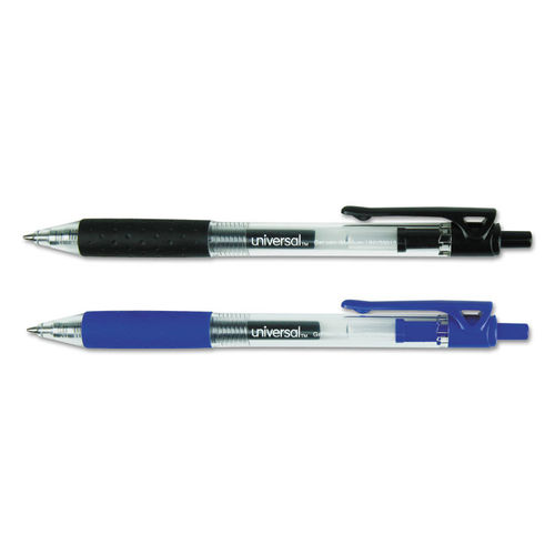 Buy Universal™ Comfort Grip® Clear Barrel Retractable Gel Ink Roller ...