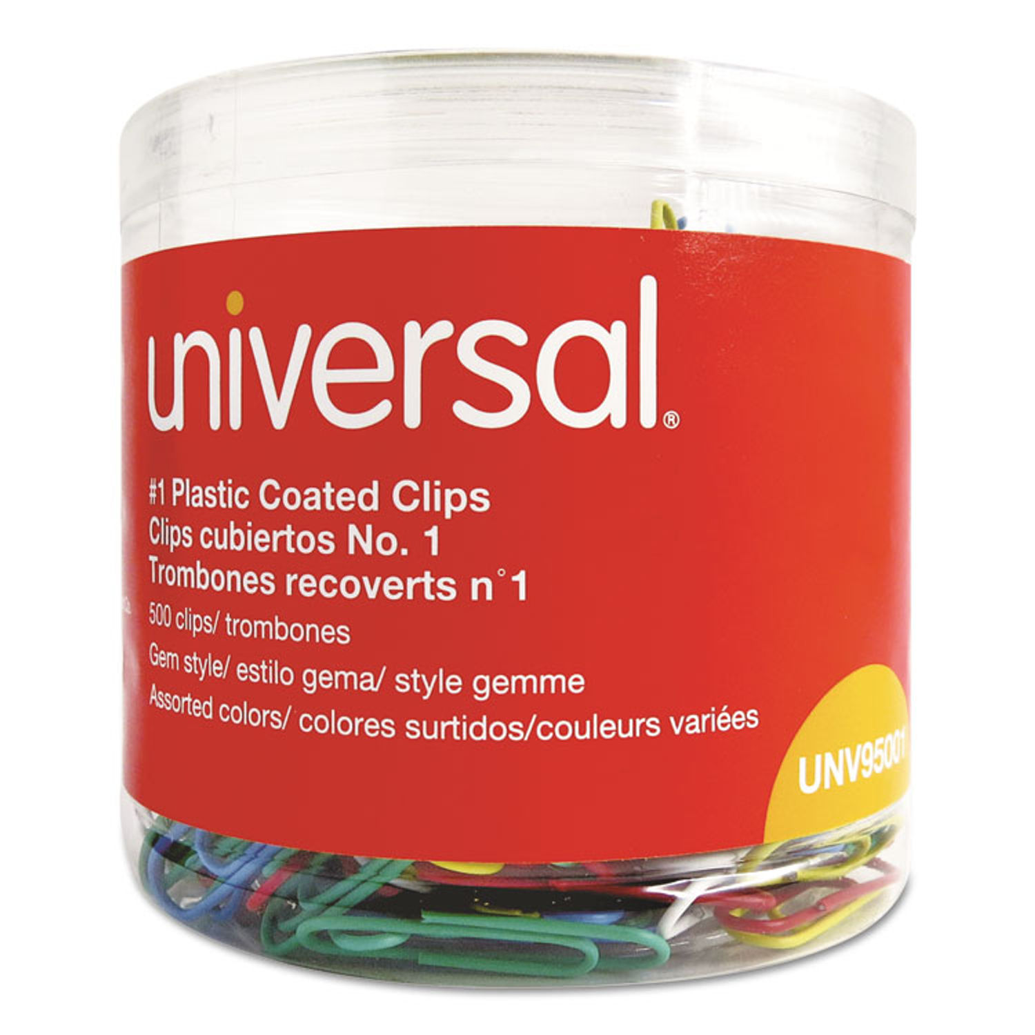 Plastic-Coated Paper Clips with One-Compartment Storage Tub by ...