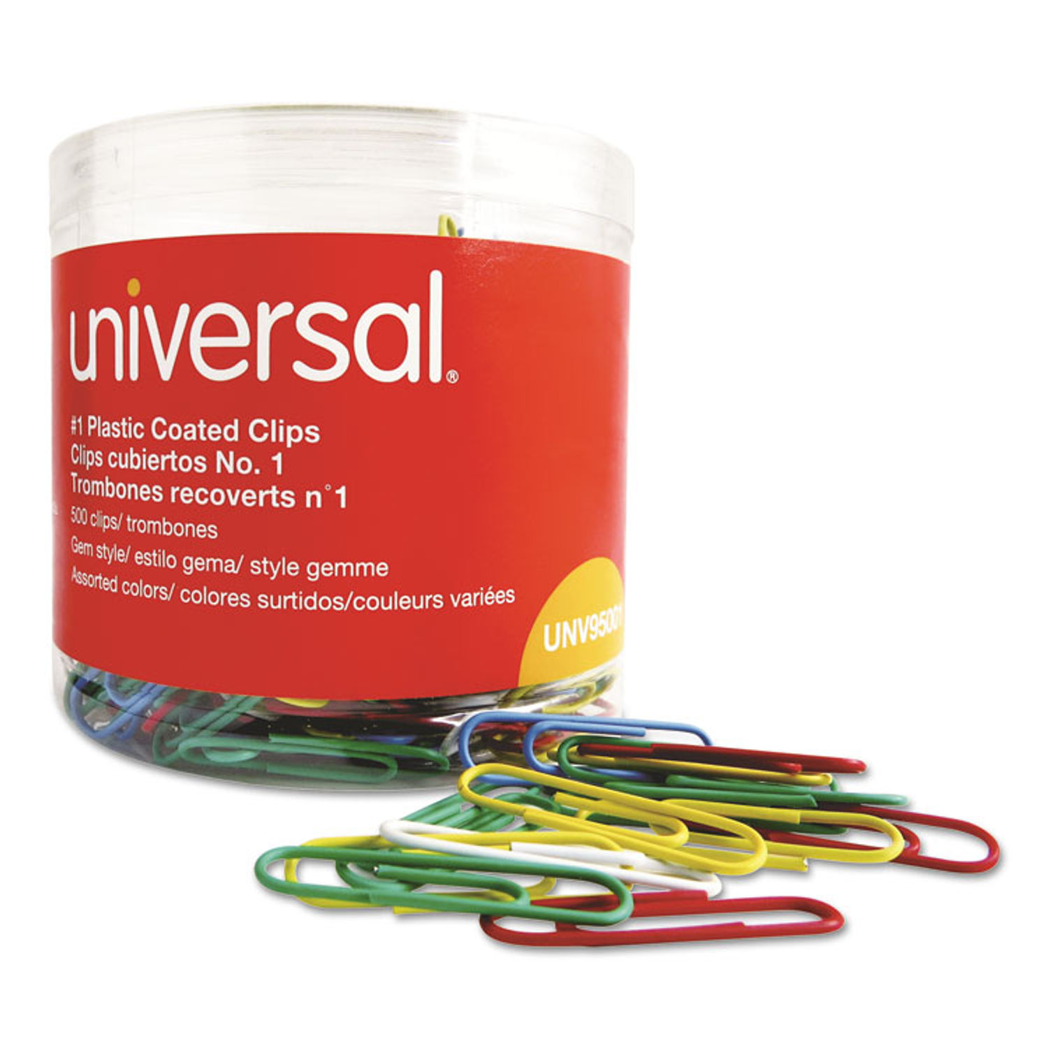 Plastic-Coated Paper Clips with One-Compartment Storage Tub by ...