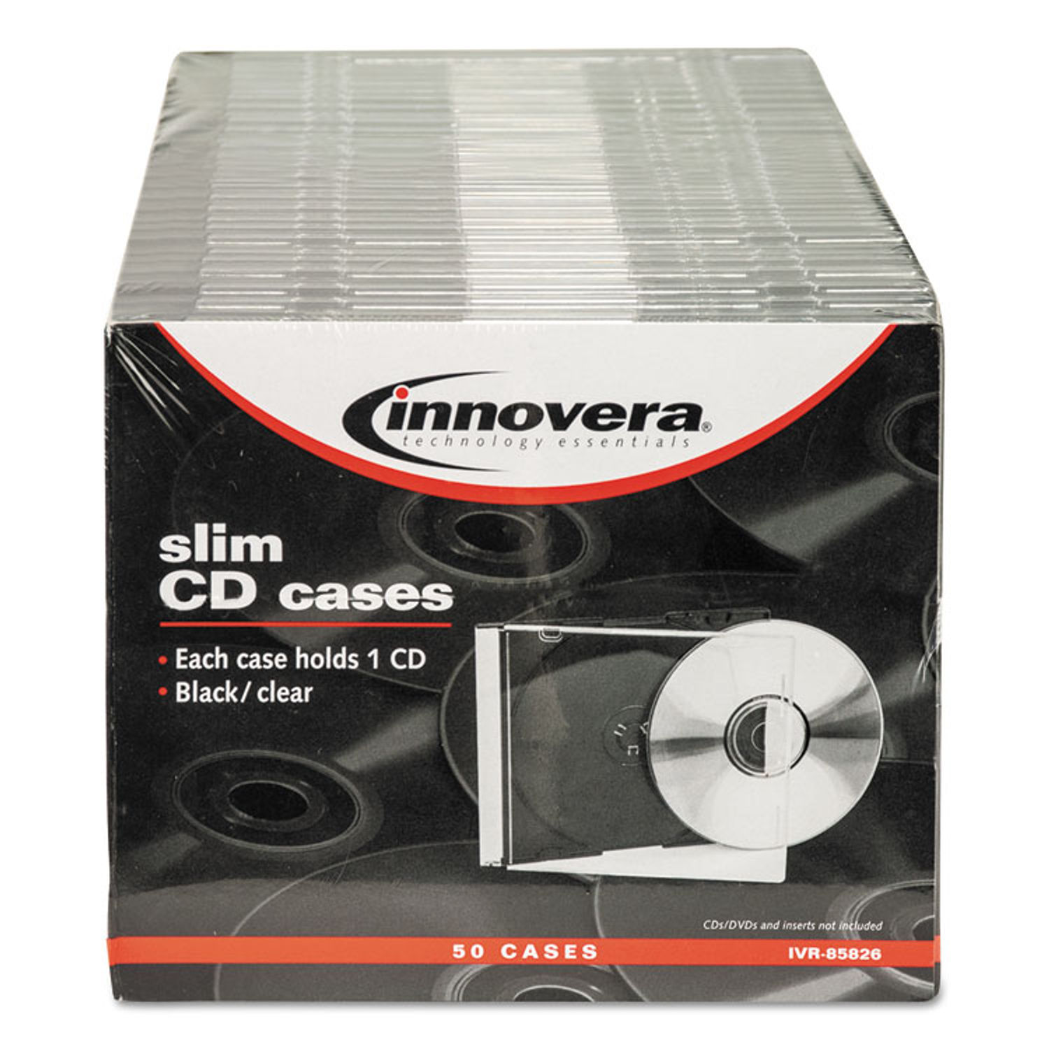 CD/DVD Slim Jewel Cases by Innovera® IVR85826 | OnTimeSupplies.com