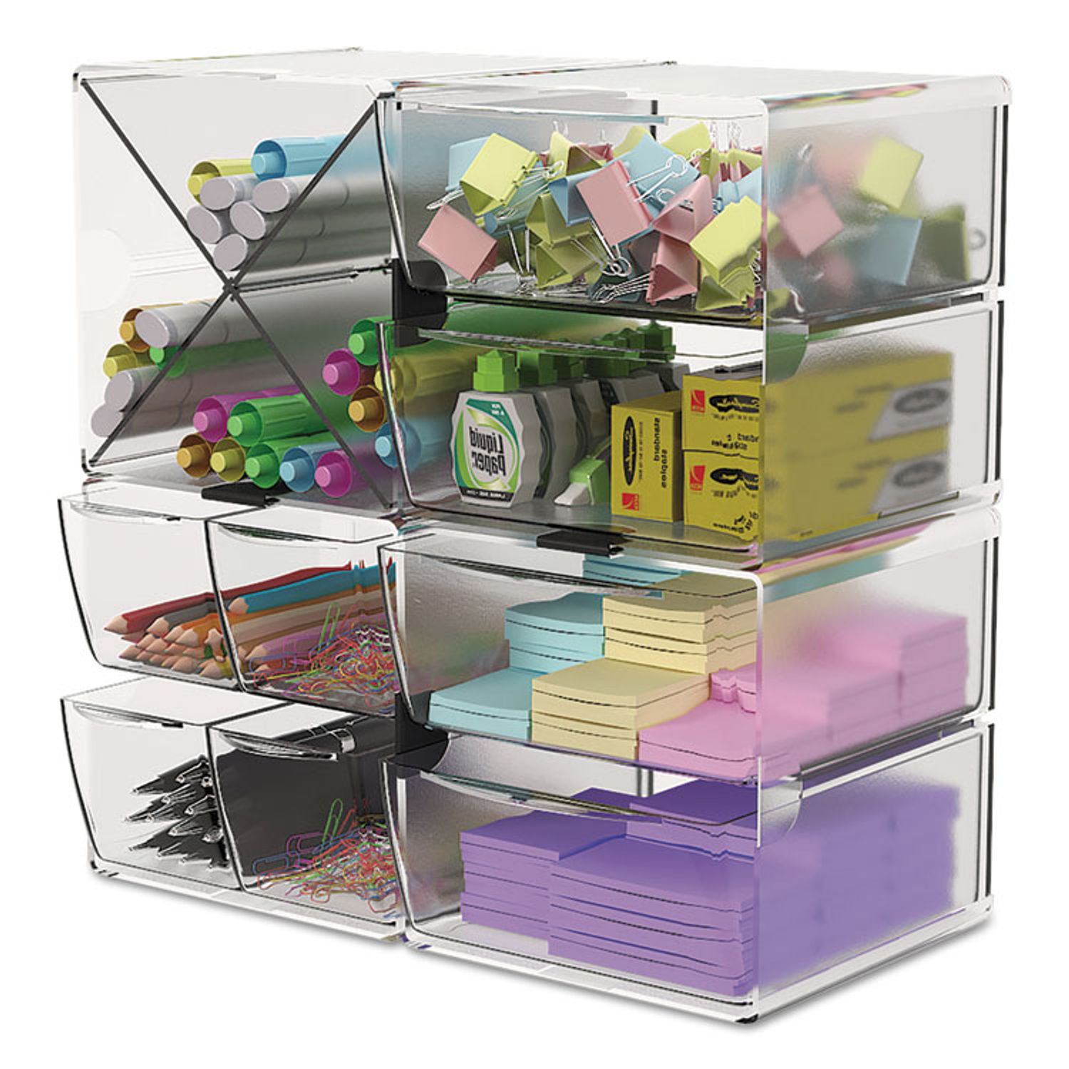Stackable Cube Organizer by deflecto® DEF350301 | OnTimeSupplies.com