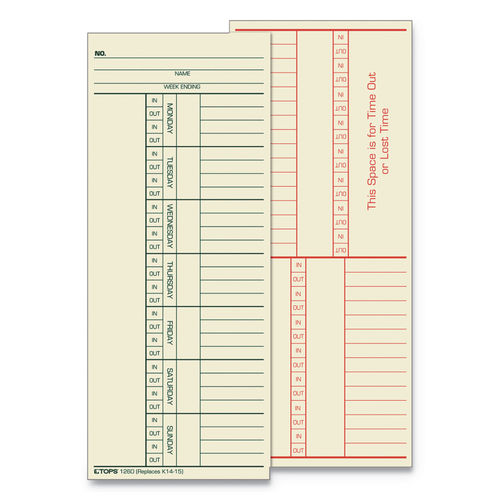 Get TOPS™ Time Clock Cards and other Time Clock Cards | OnTimeSupplies.com