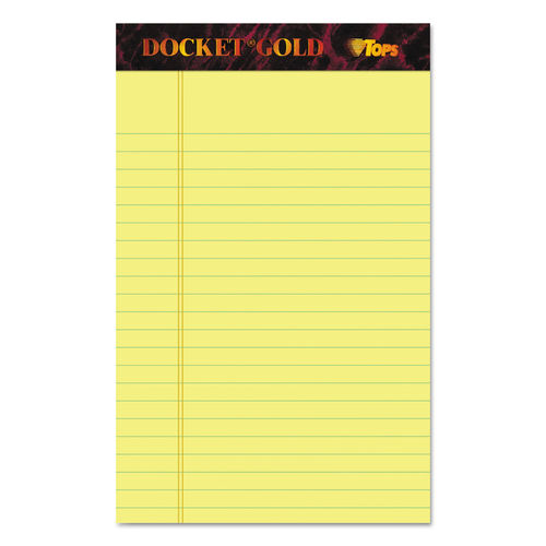Docket Gold Ruled Perforated Pads by TOPS TOP63900 | OnTimeSupplies.com