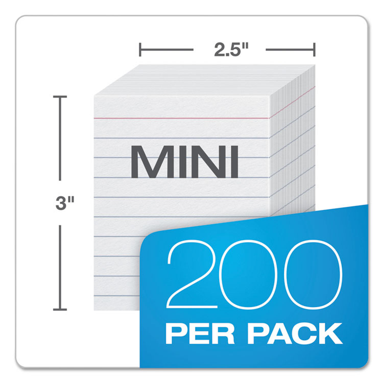 Ruled Mini Index Cards by Oxford™ PFX10009 | OnTimeSupplies.com