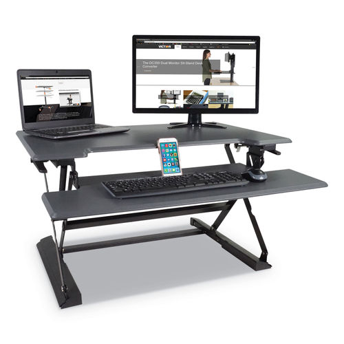 Look at High Rise™ Height Adjustable Standing Desk with Keyboard Tray ...