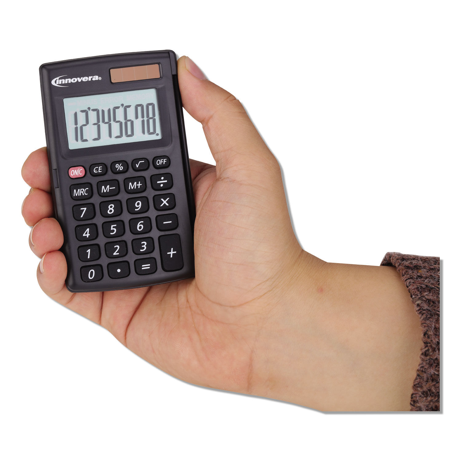 15921 Pocket Calculator with Hard Shell Flip Cover by Innovera ...